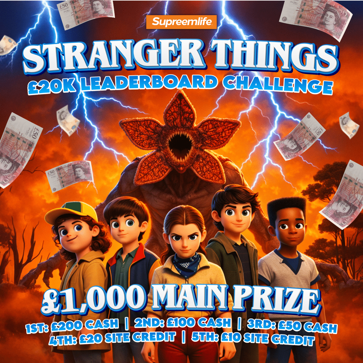 £20,000 Stranger Things Leaderboard Challenge - Supreemlife Competitions